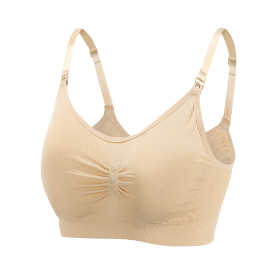 Maternity front open buckle non-marking large size nursing bra ...